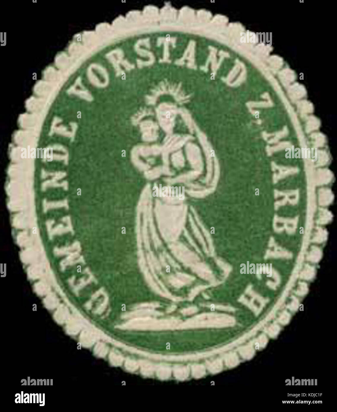 Siegelmarke Gemeinde Vorstand zu Marbach W0314122 refers to a seal or ...