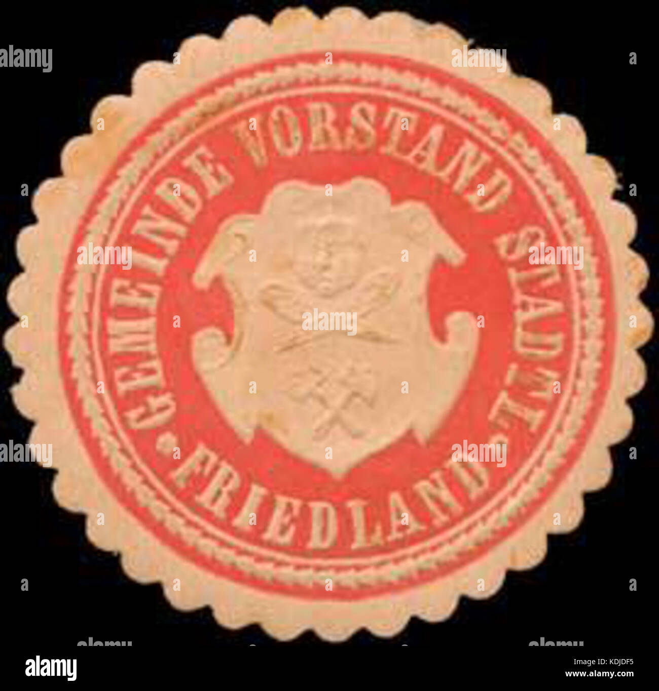 Siegelmarke Gemeinde Vorstand Stadtl Friedland is a historical German ...