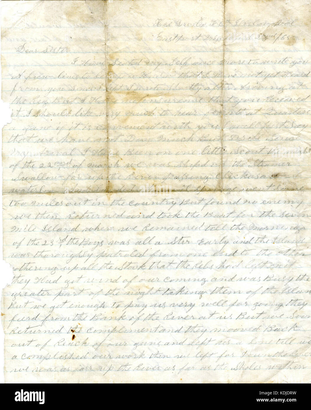Letter signed Shelton F. Martin, Head Quarters, 6th Illinois Cavalry ...