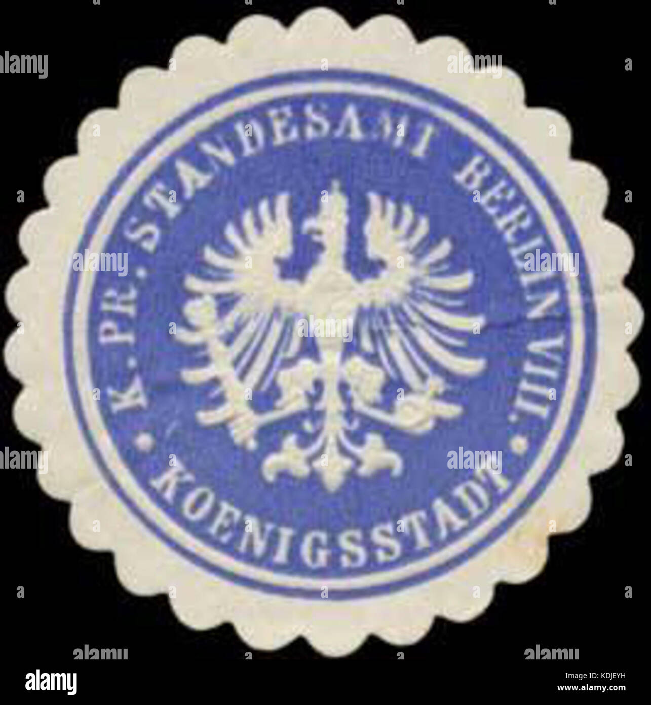 This is an official seal from the Prussian Royal Civil Registry (K.Pr ...