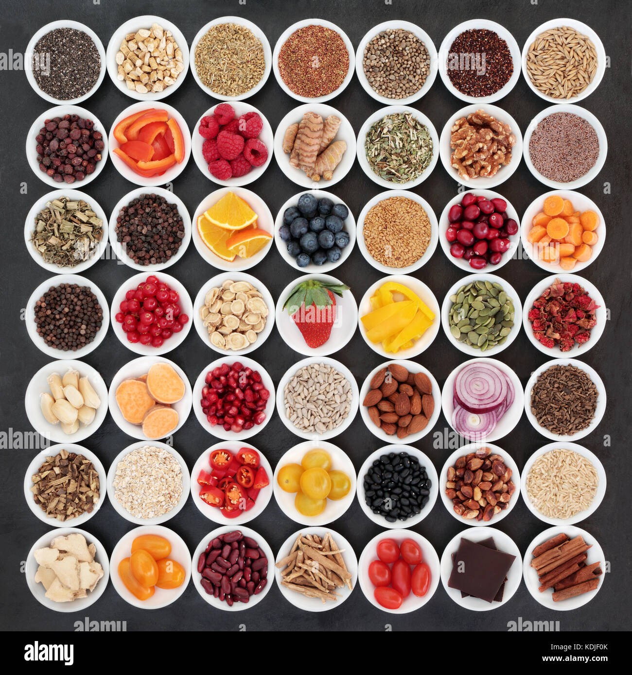 Large health food collection with ingredients for a healthy heart with ...