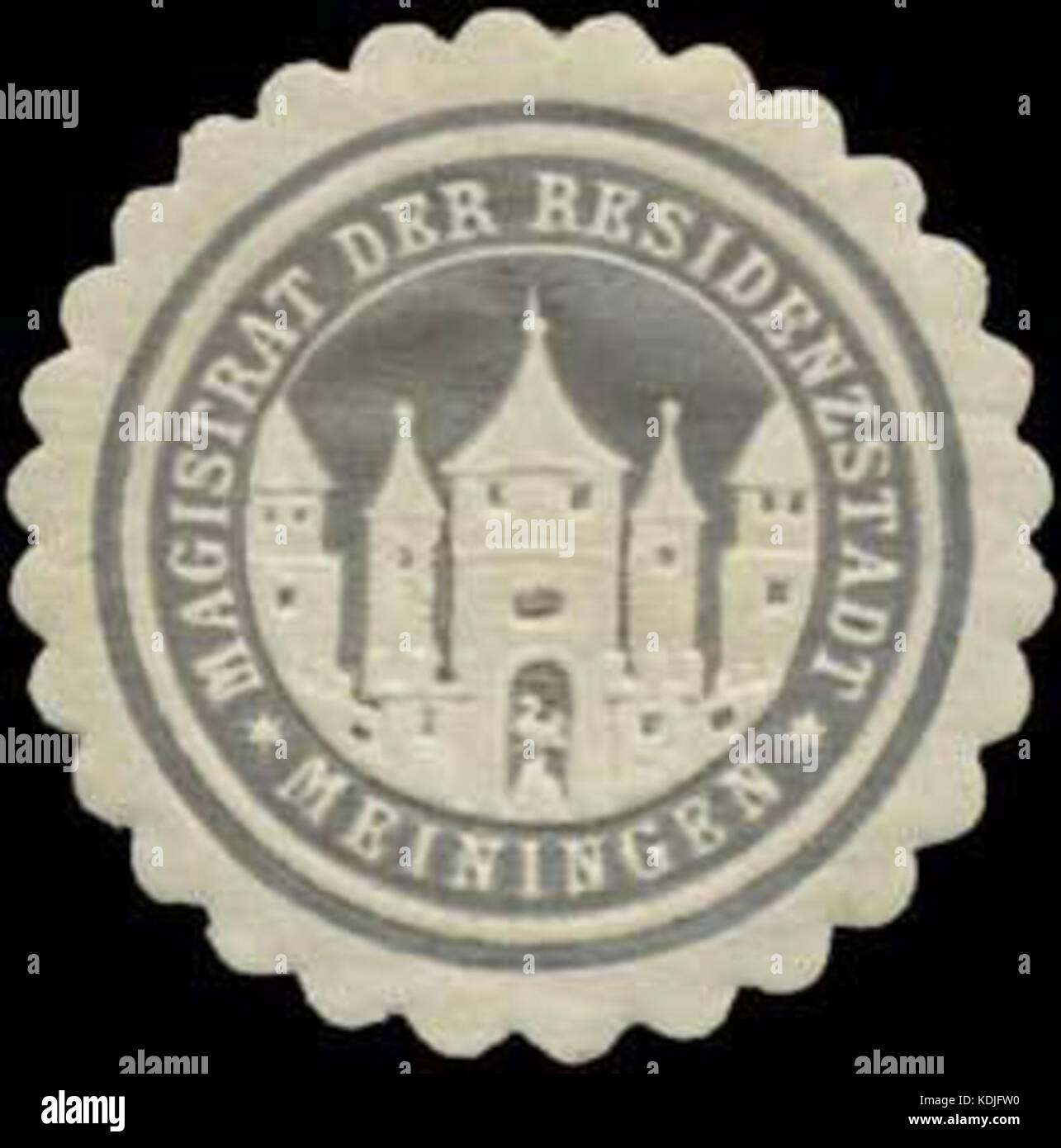 This seal mark belongs to the Magistrate of the Residenzstadt Meiningen ...