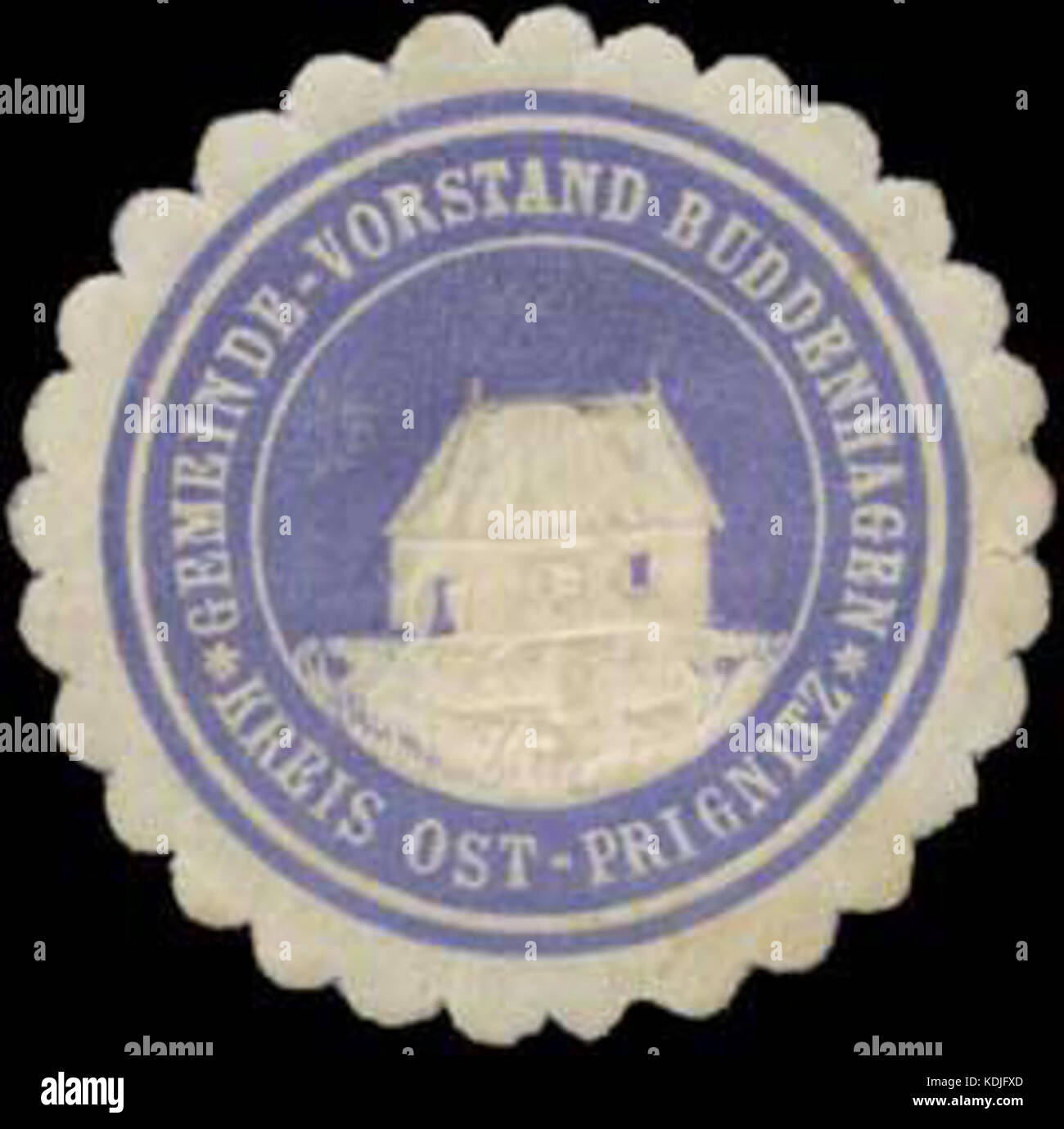 Siegelmarke Gemeinde Vorstand Buddenhagen W0352209 Stock Photo - Alamy