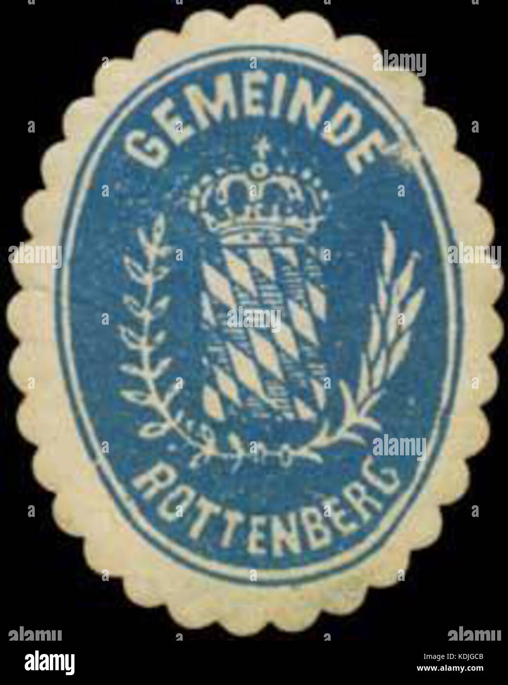 Siegelmarke Gemeinde Rottenberg W0356551 Stock Photo - Alamy