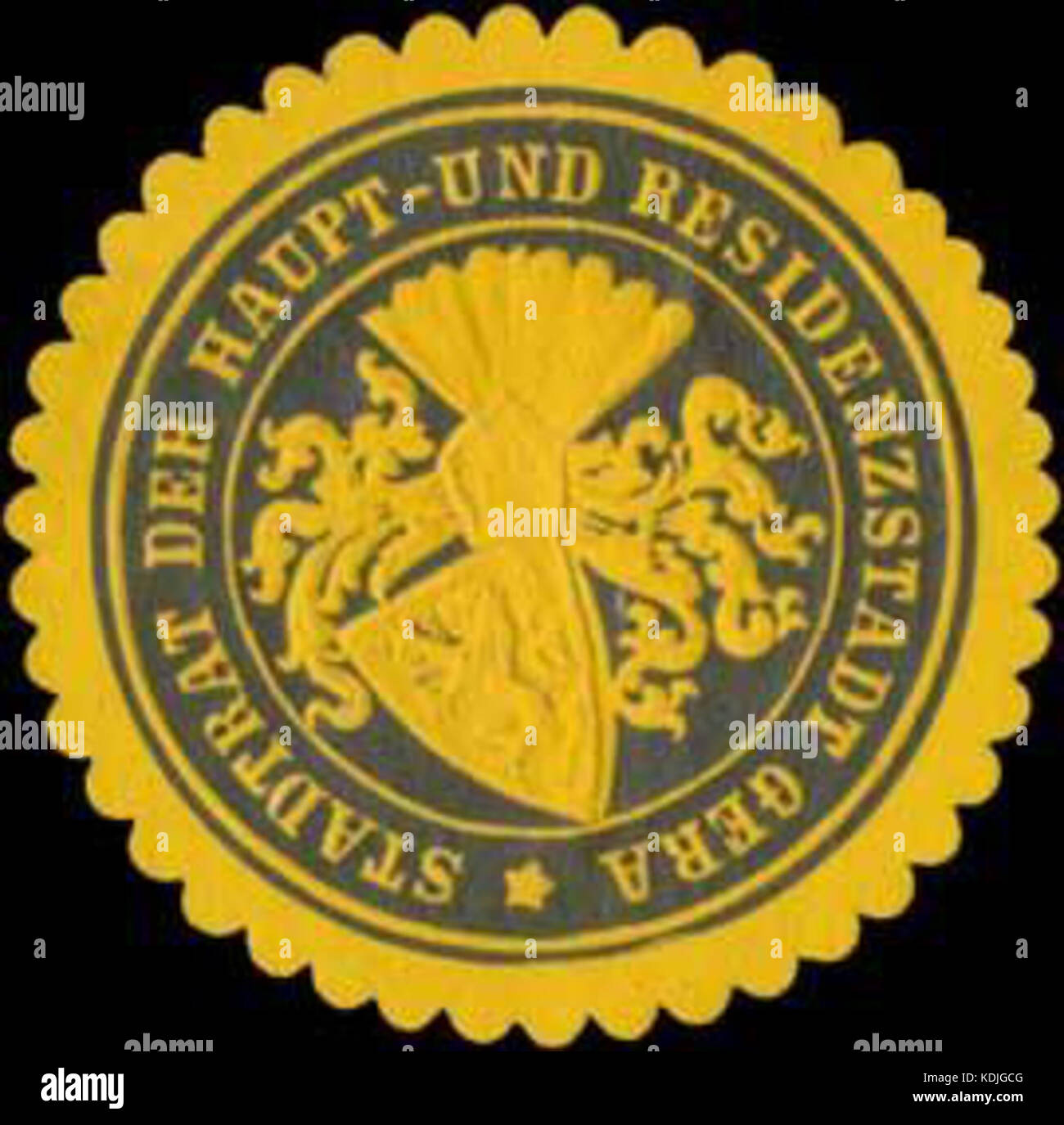 Siegelmarke Stadtrat der Haupt und Residenzstadt Gera W0358386 Stock ...