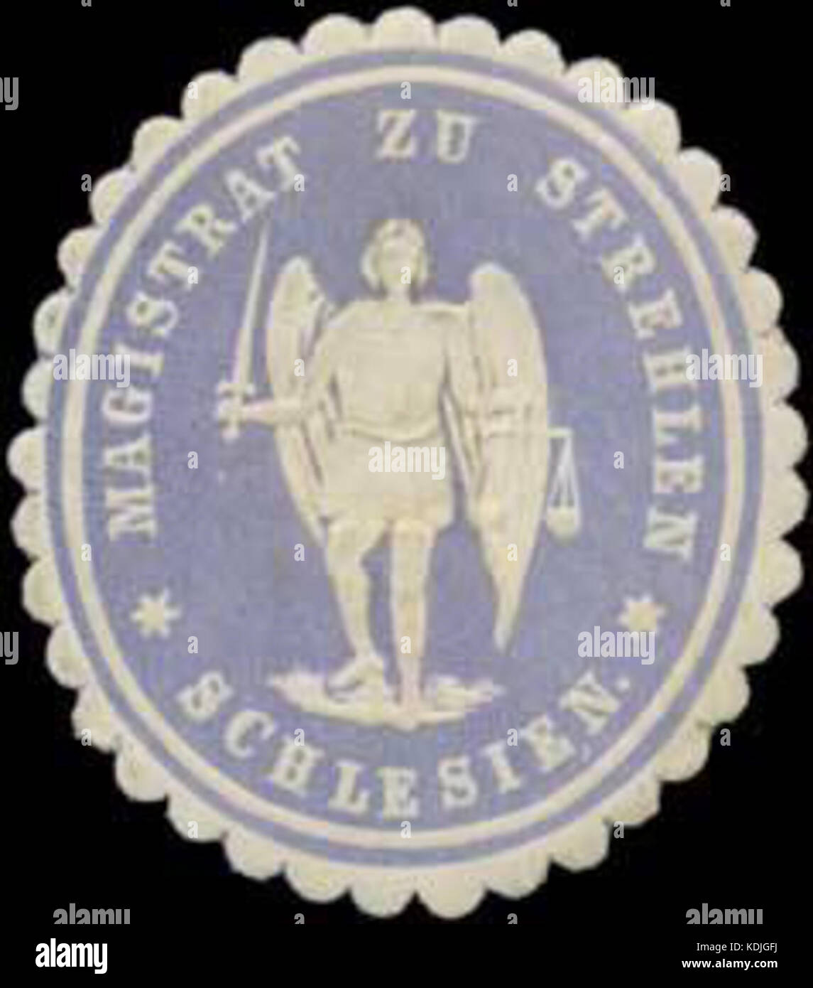 Siegelmarke Magistrat zu Strehlen Schlesien W0360495 Stock Photo - Alamy