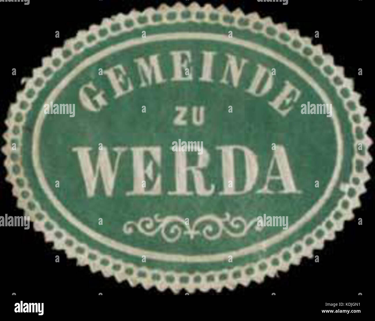 Siegelmarke Gemeinde zu Werda W0362063 Stock Photo - Alamy