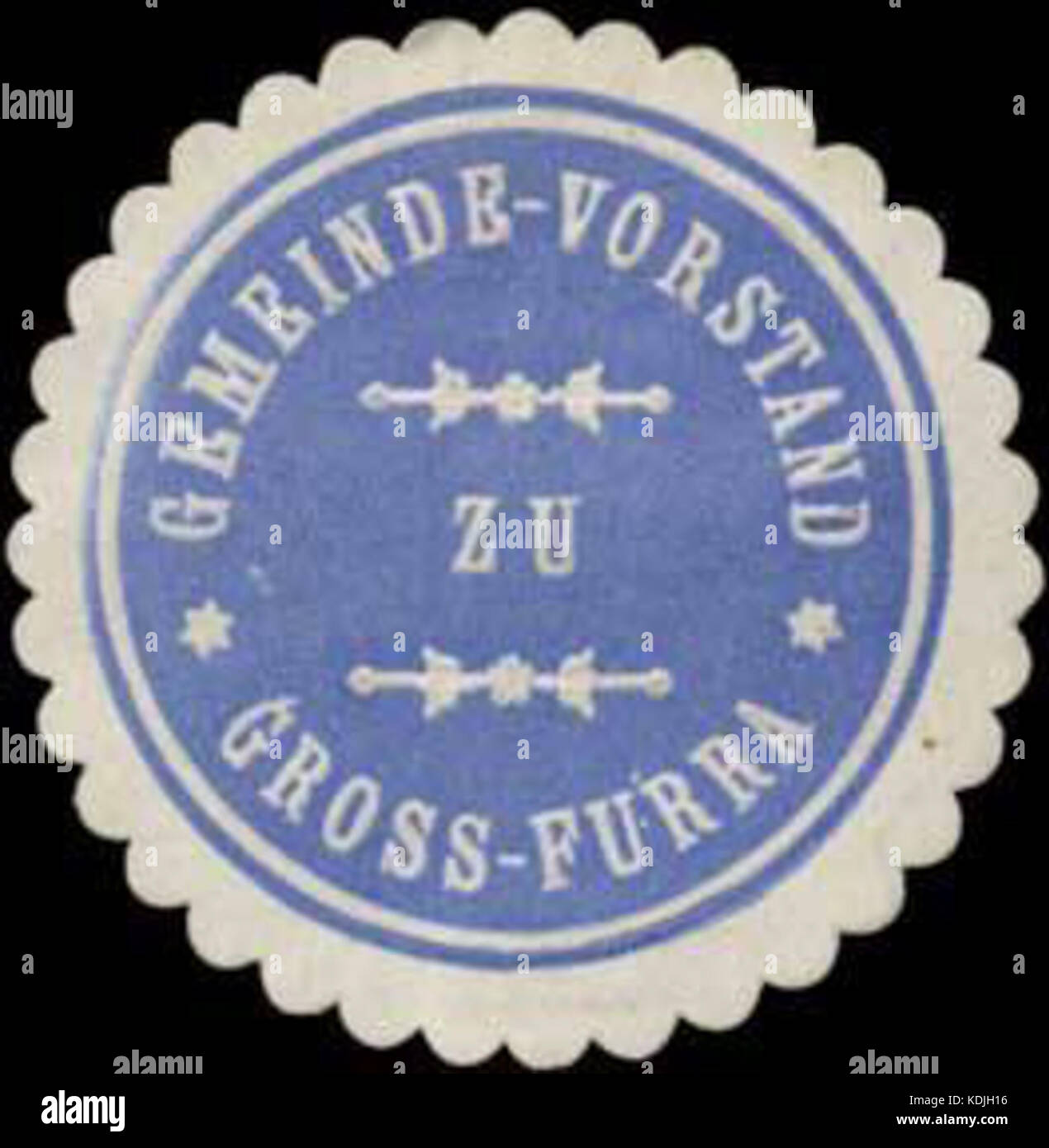 Siegelmarke Gemeinde Vorstand zu Gross Furra W0369197 Stock Photo - Alamy