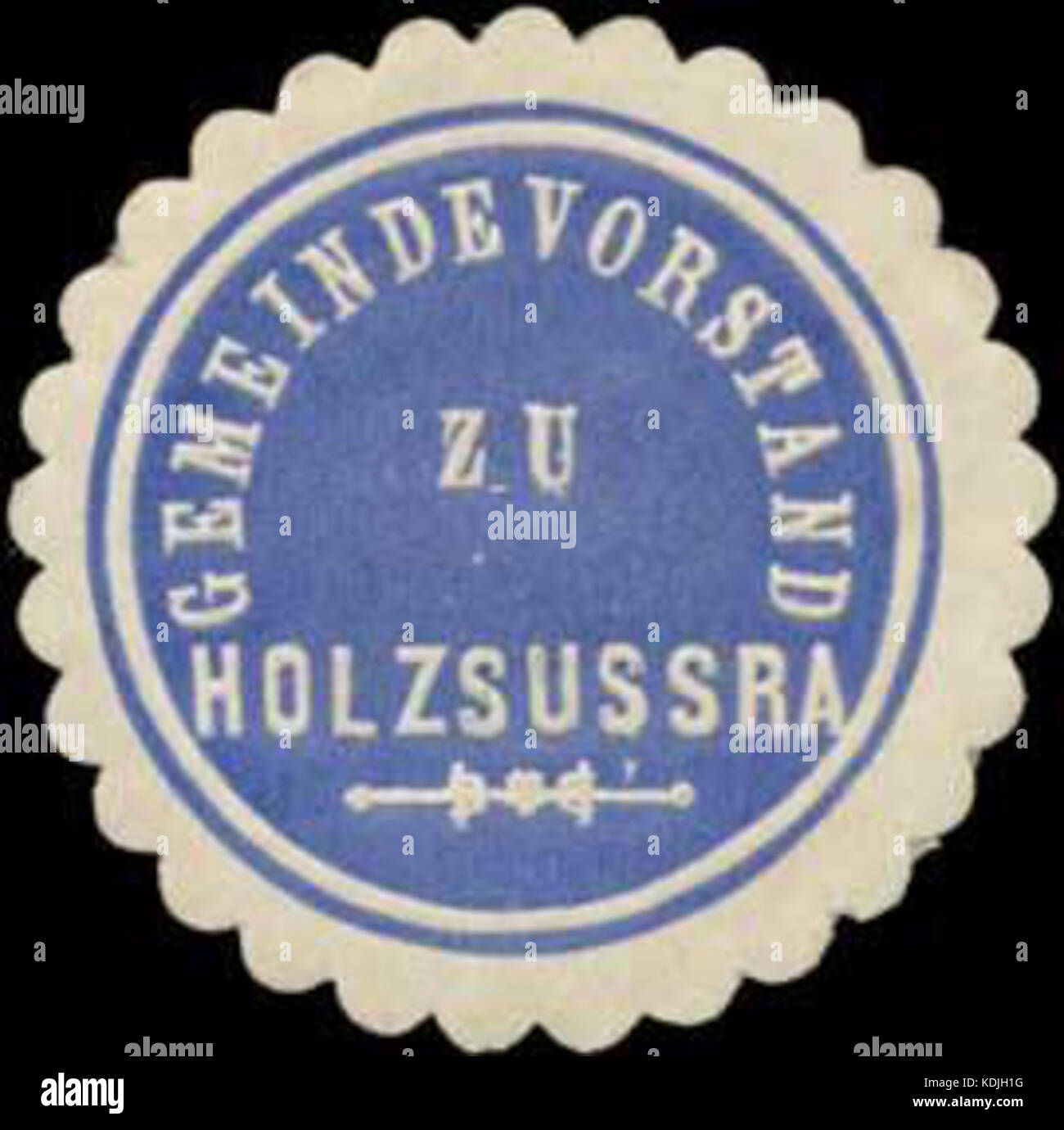 This image shows a fire insurance mark from the 'Siegelmarke Gemeinde ...