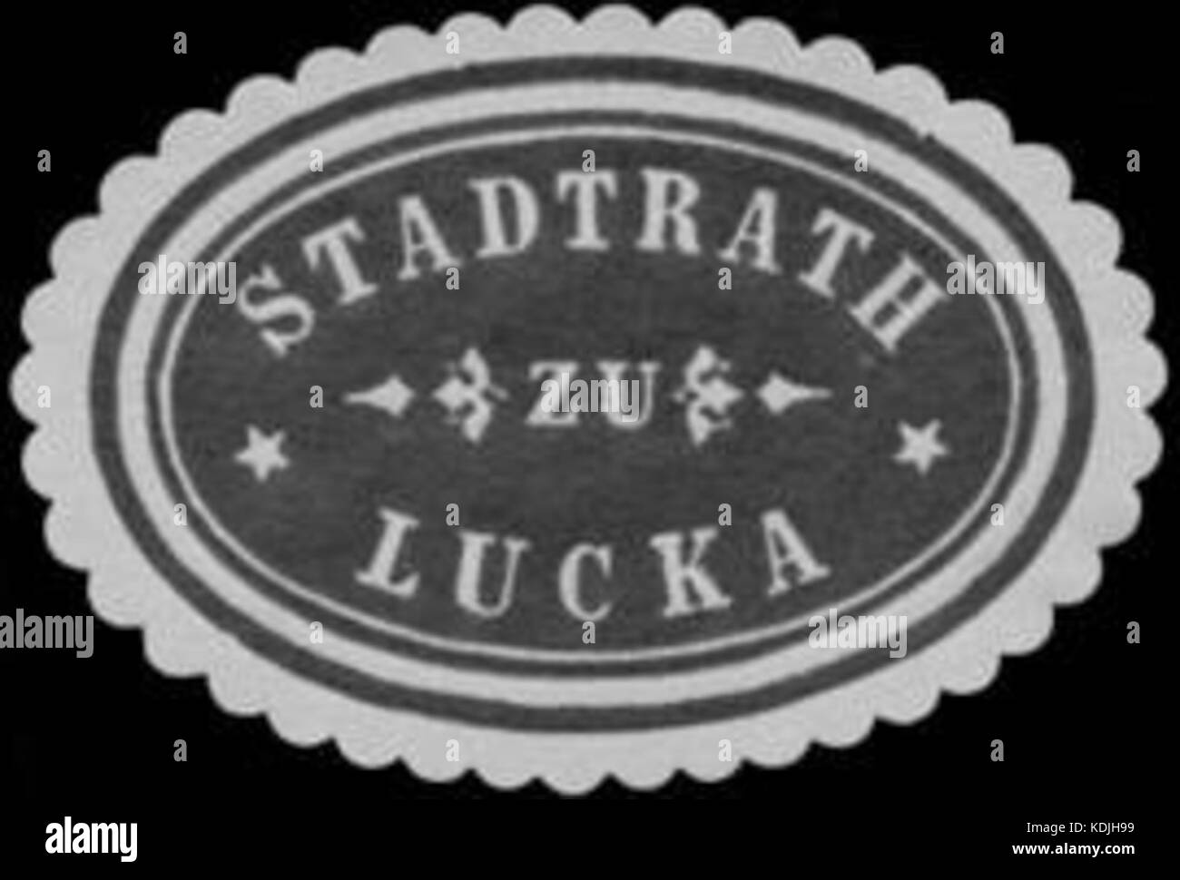 Siegelmarke Stadtrath zu Lucka W0382050 Stock Photo - Alamy