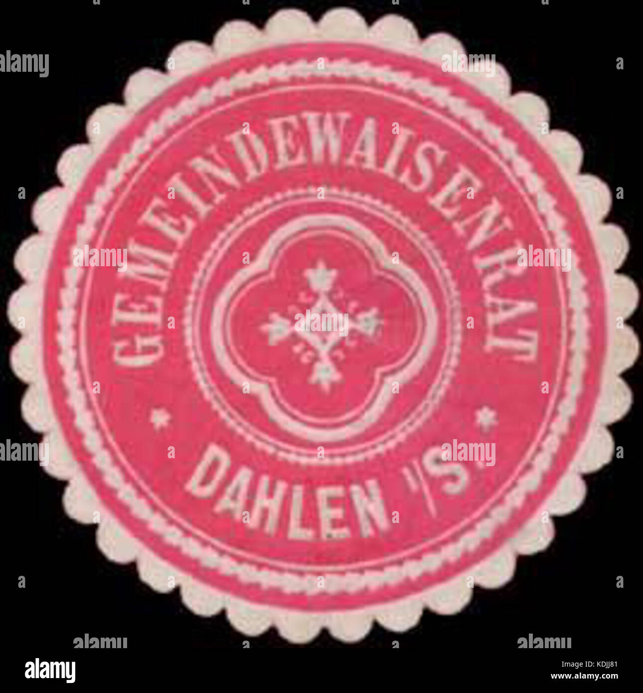 Siegelmarke Gemeindewaisenrat Dahlen Schlesien W0386382 Stock Photo - Alamy