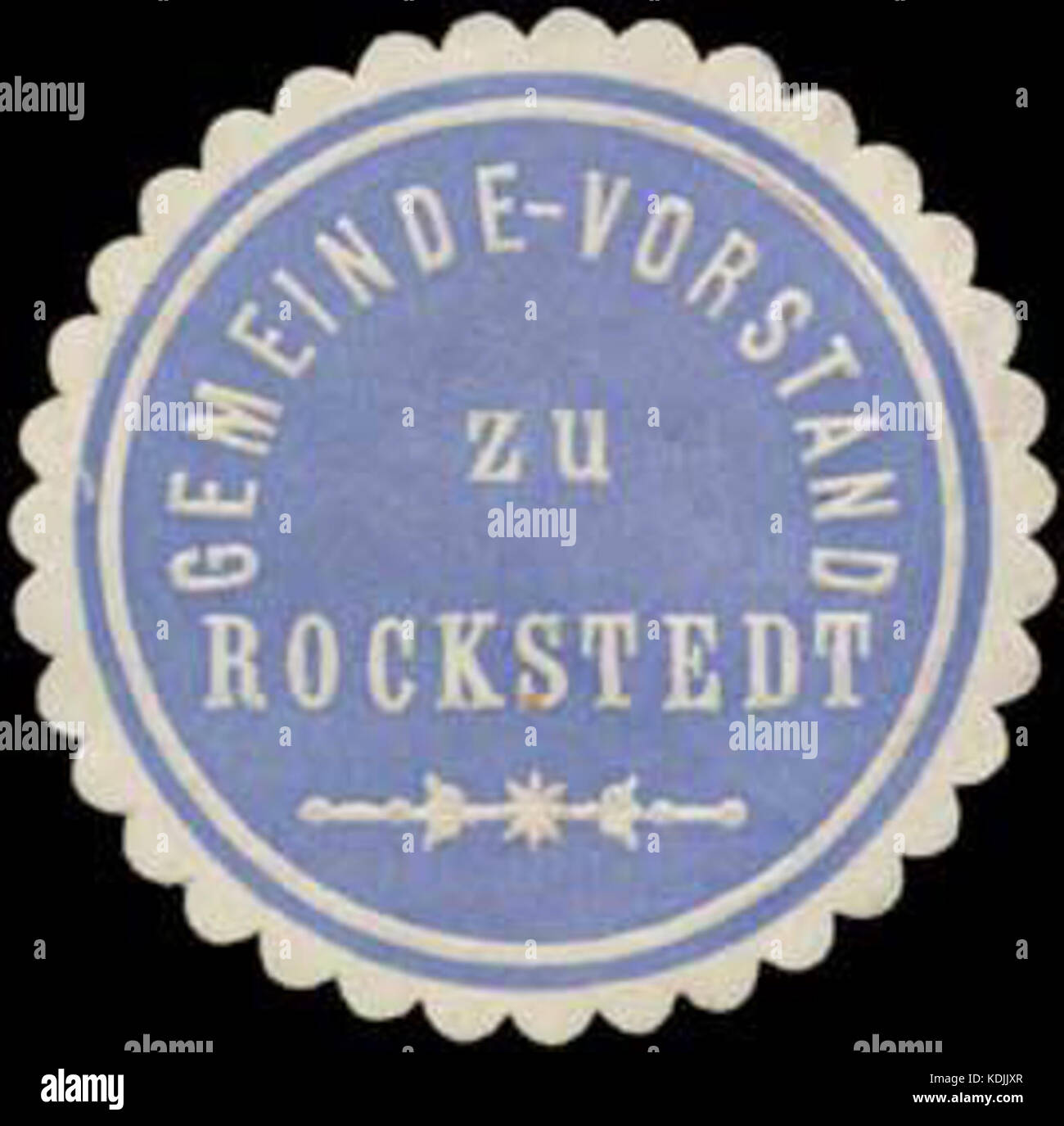 Siegelmarke Gemeinde Vorstand zu Rockstedt W0392454 Stock Photo - Alamy