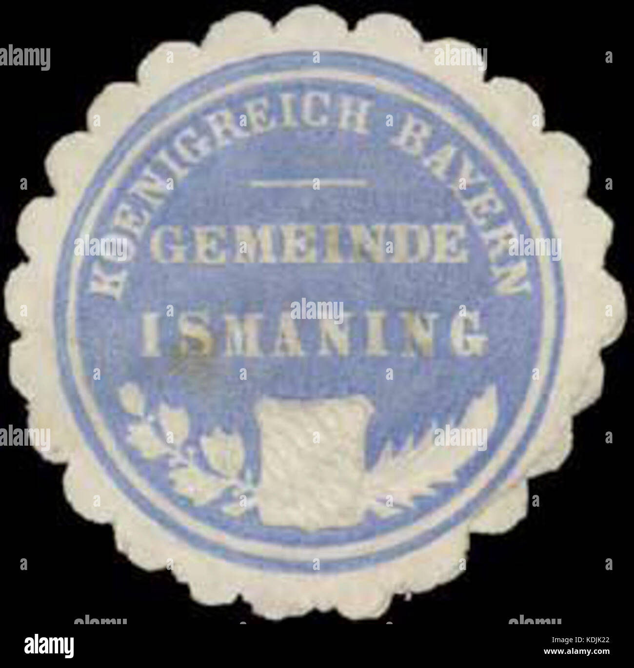 This image features the Siegelmarke (seal) of the Municipality of ...
