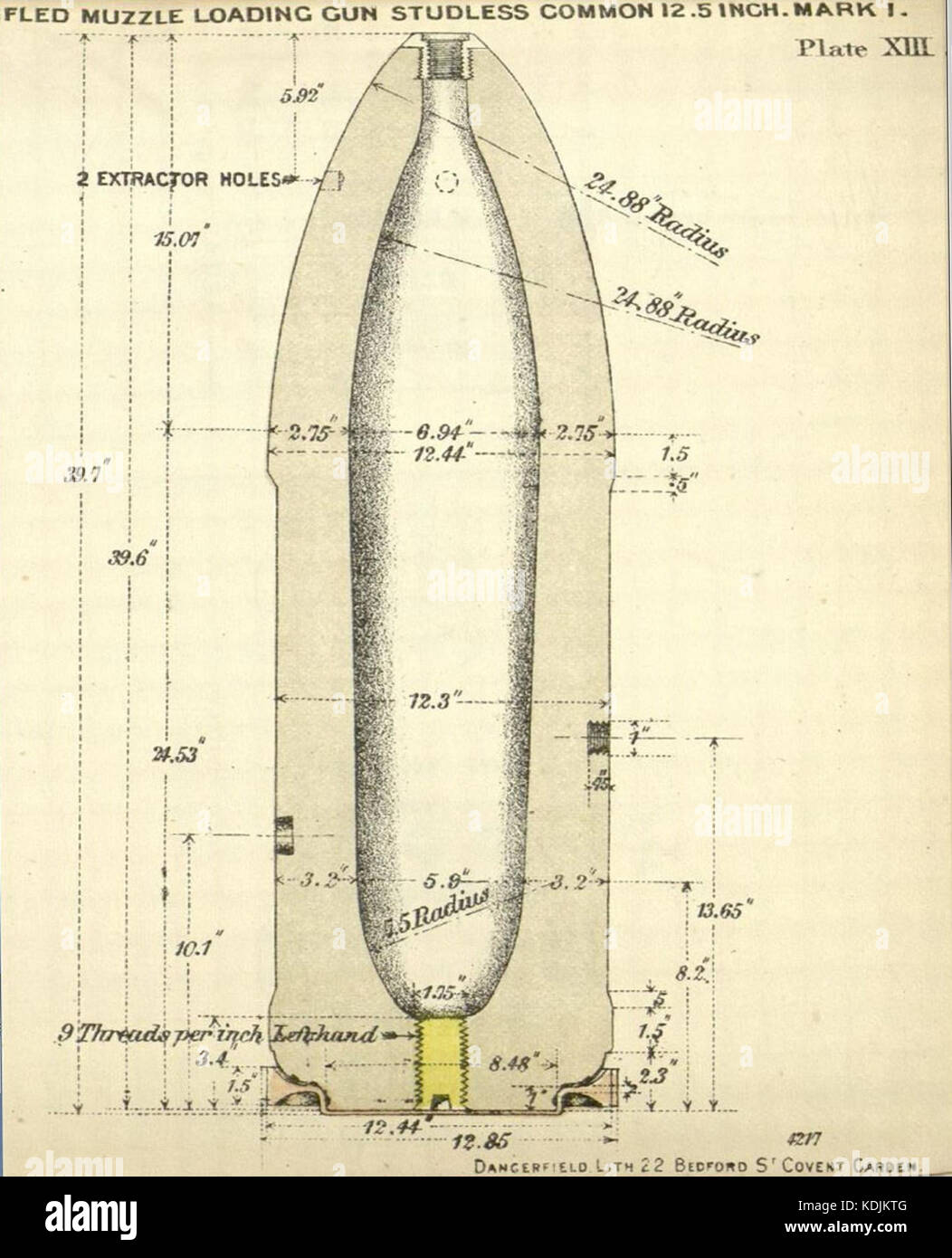 RML 12.5in Studless Common Shell Mk I with Automatic Gas Check Stock ...