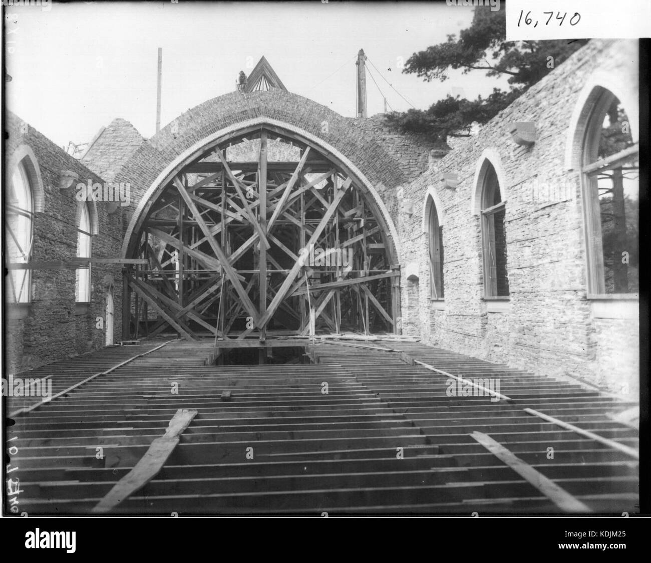 Kumler Chapel construction, interior view 1917 (3199675503 Stock Photo ...