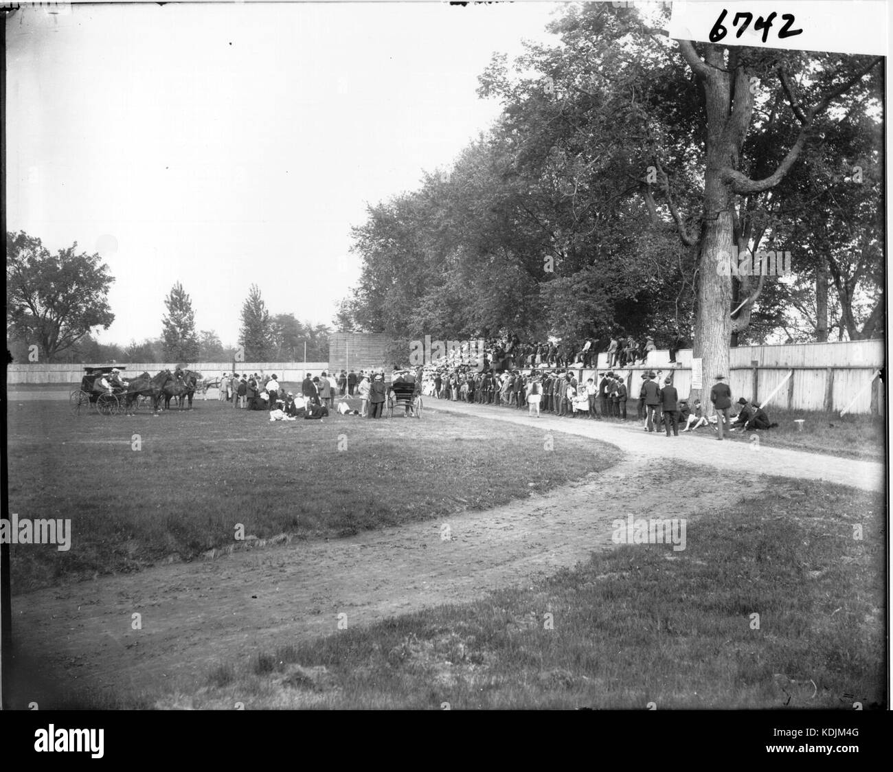 Spectators at track meet 1905 (3193515857 Stock Photo - Alamy