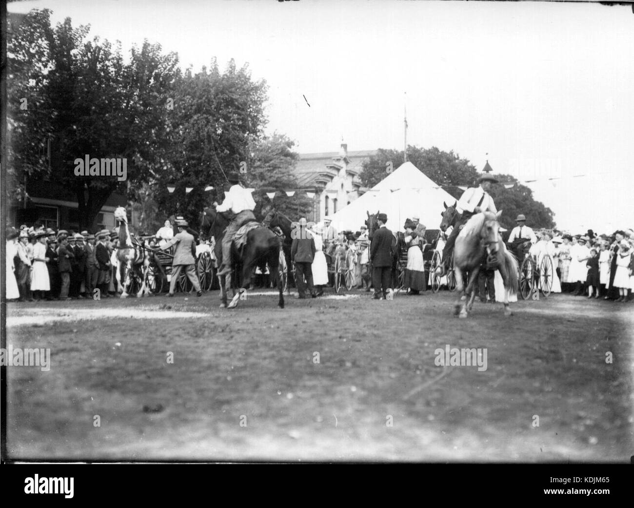 A photograph from the Oxford Street Fair around 1912, capturing a ...