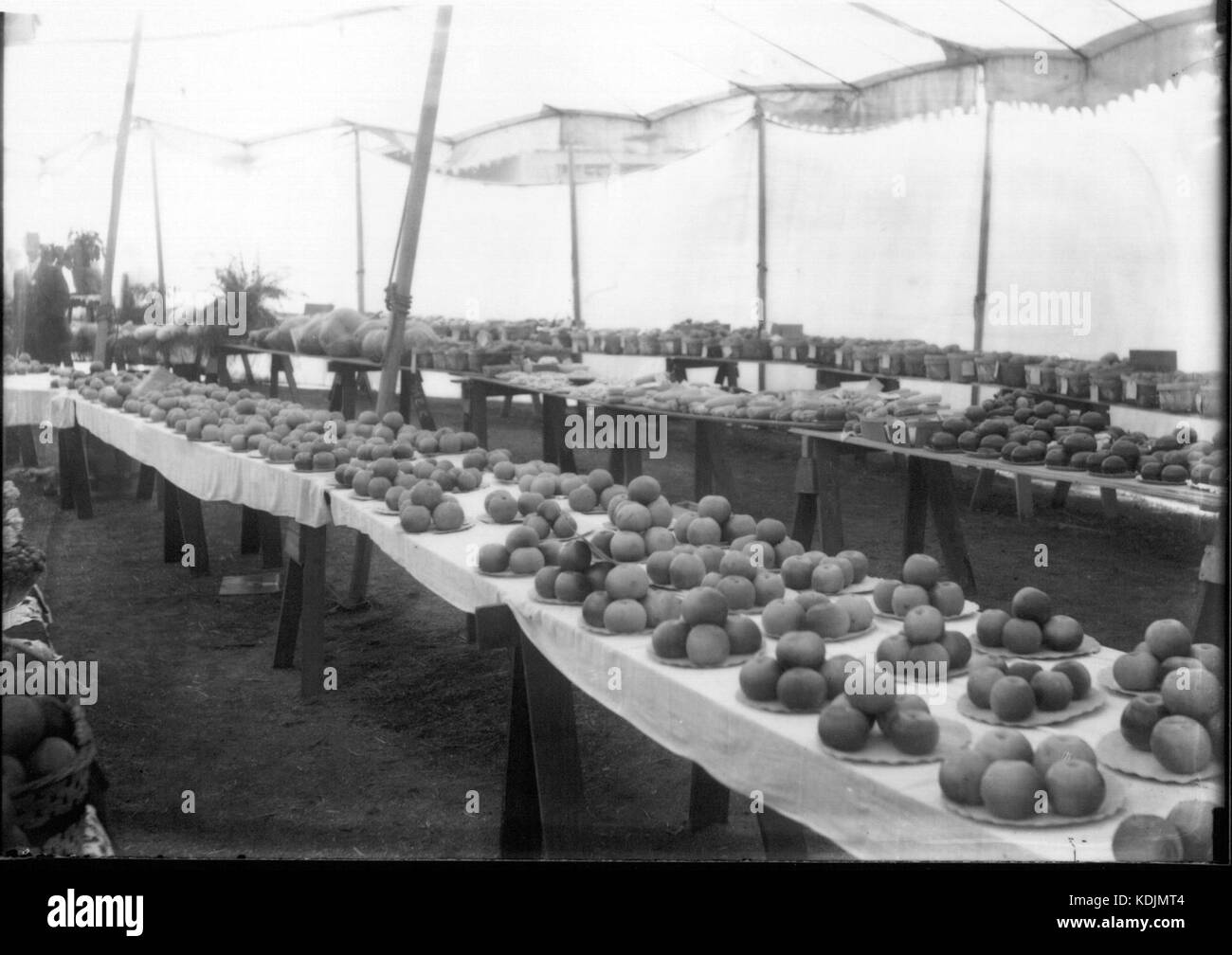 Produce exhibits Black and White Stock Photos & Images - Alamy