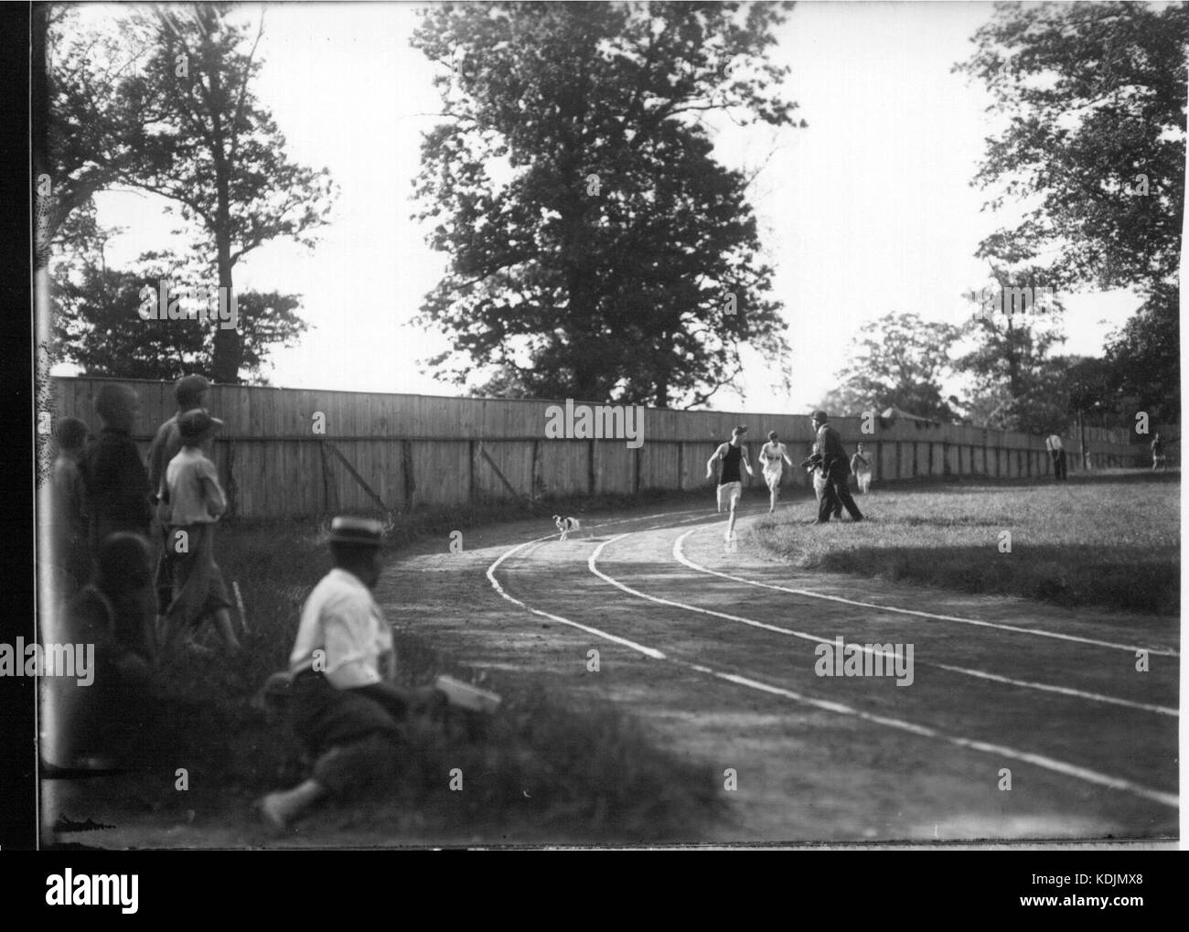Runners on track with judges at high school track meet 1912 (3191632722 ...