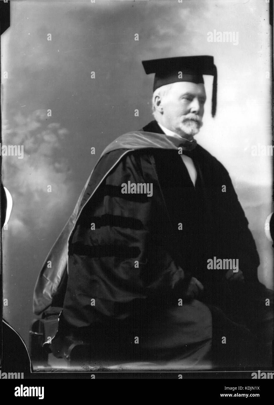 Portrait photograph of James Ramsey Patterson in cap and gown 1912 ...