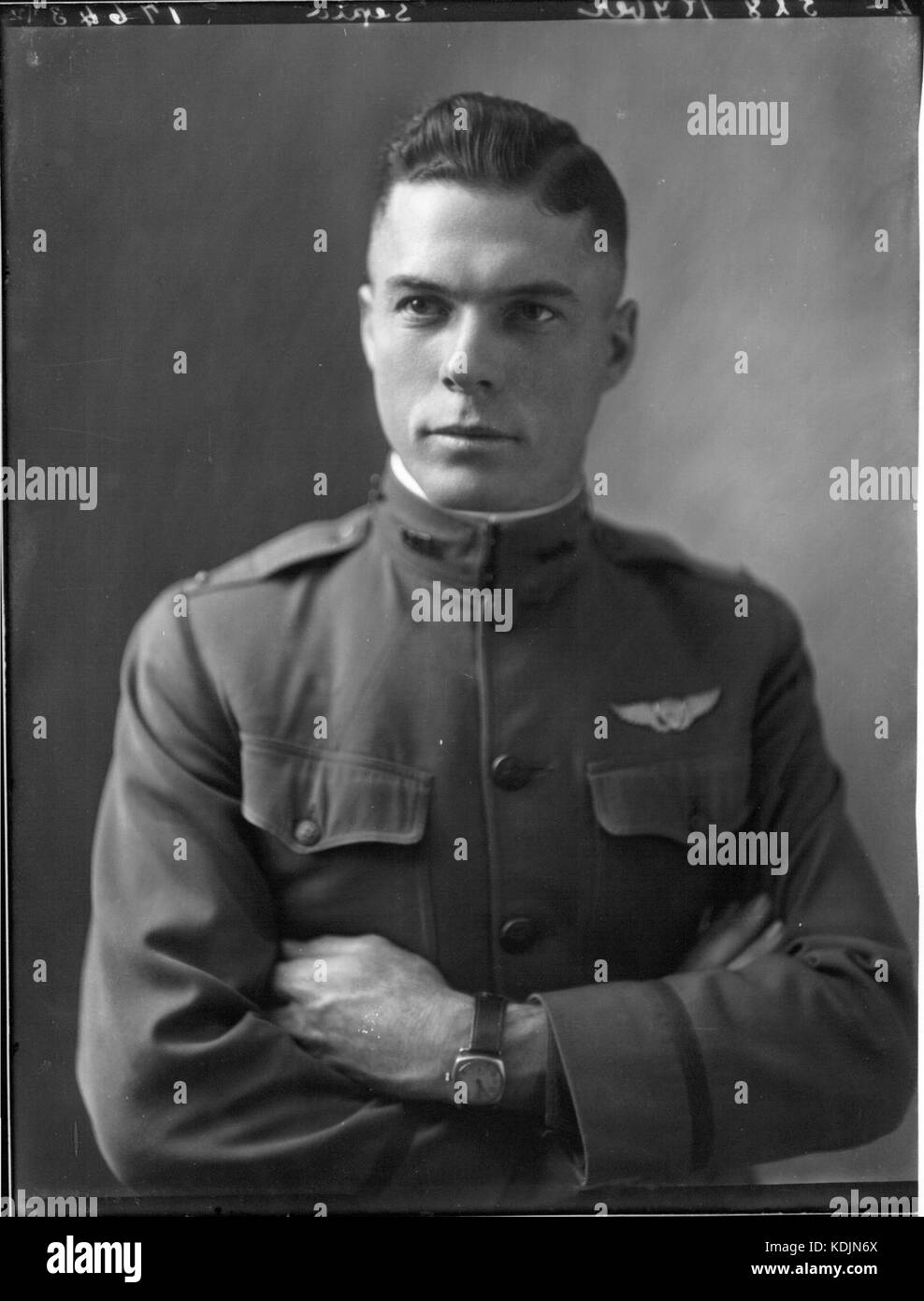 Portrait photograph of William Robson in military uniform 1918 ...
