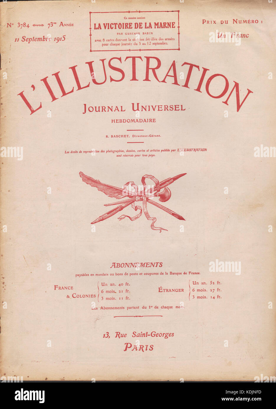 This historical scan depicts the front cover of an item from September ...