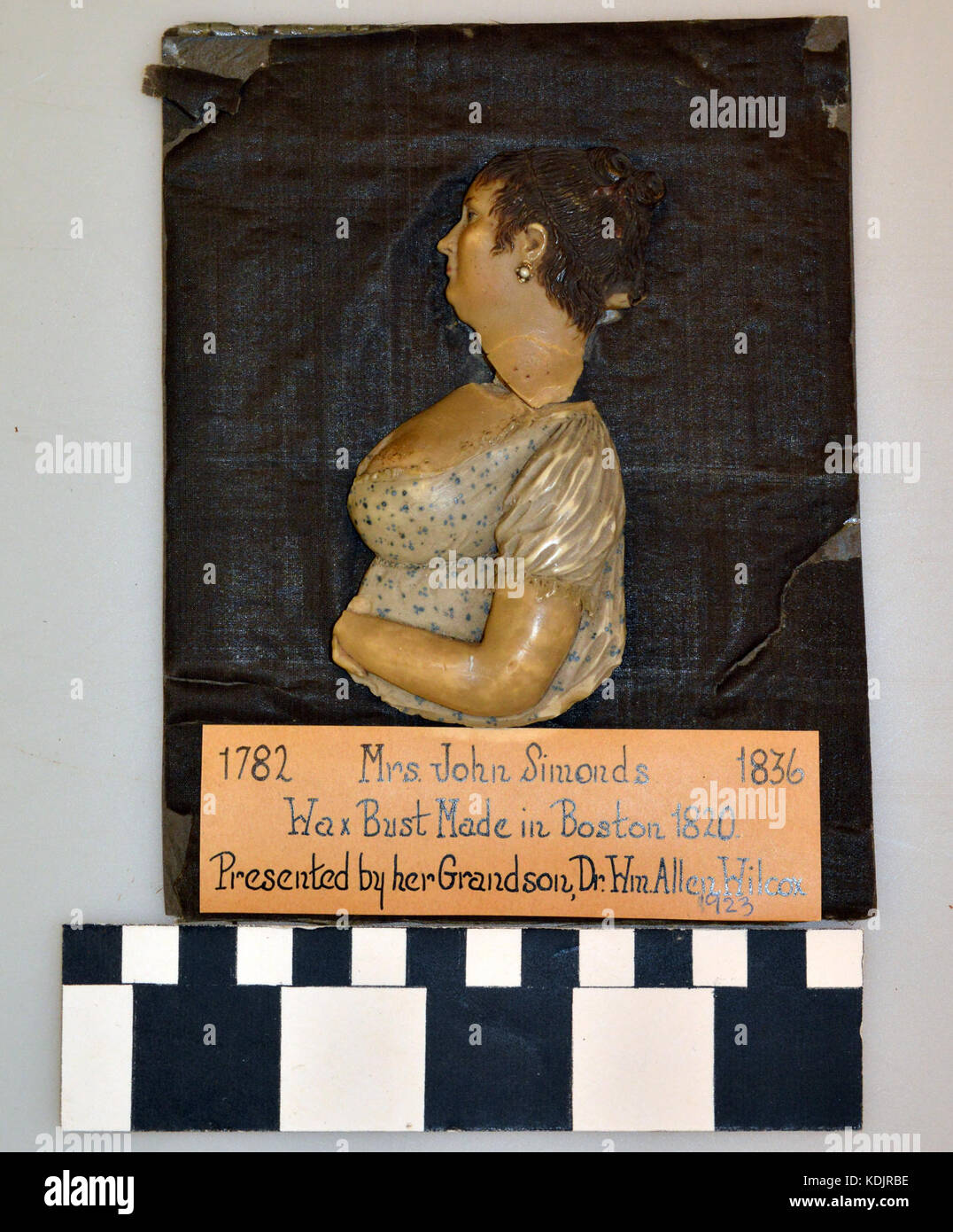 Miniature Wax Bust of Mary Dean Simmonds Stock Photo - Alamy