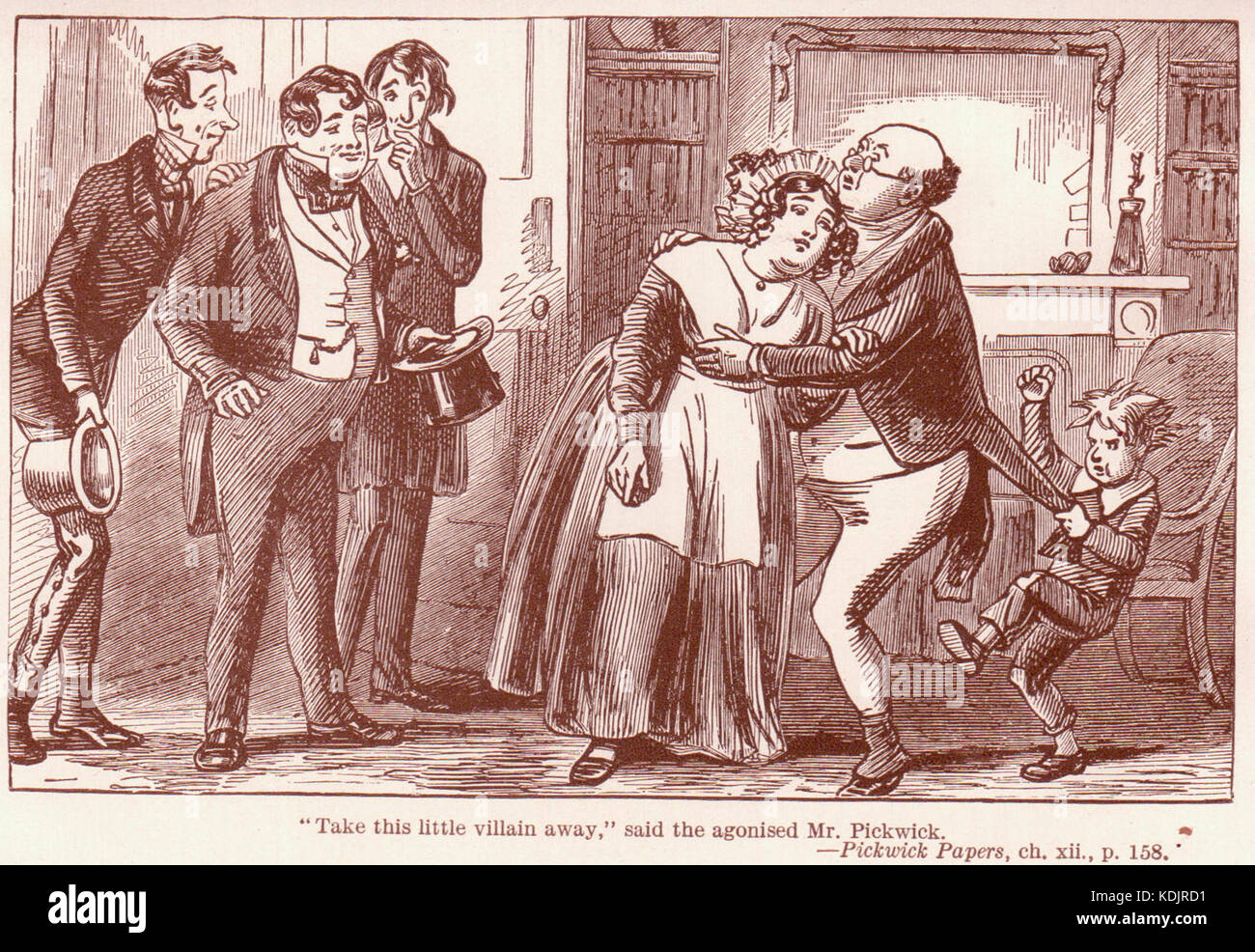 Mr Pickwick and boy Stock Photo - Alamy