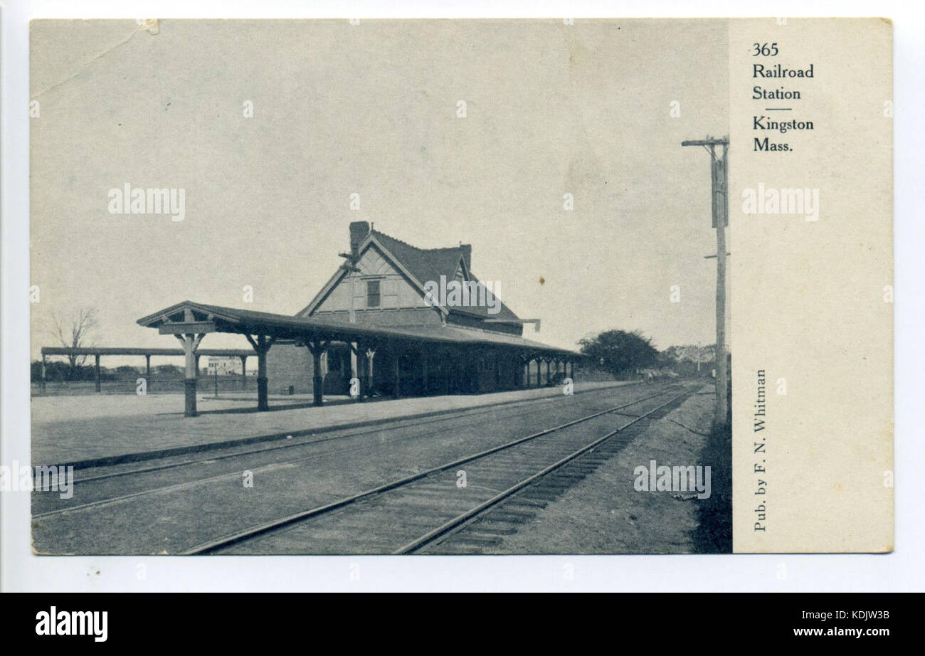 Kingston station postcard Stock Photo - Alamy