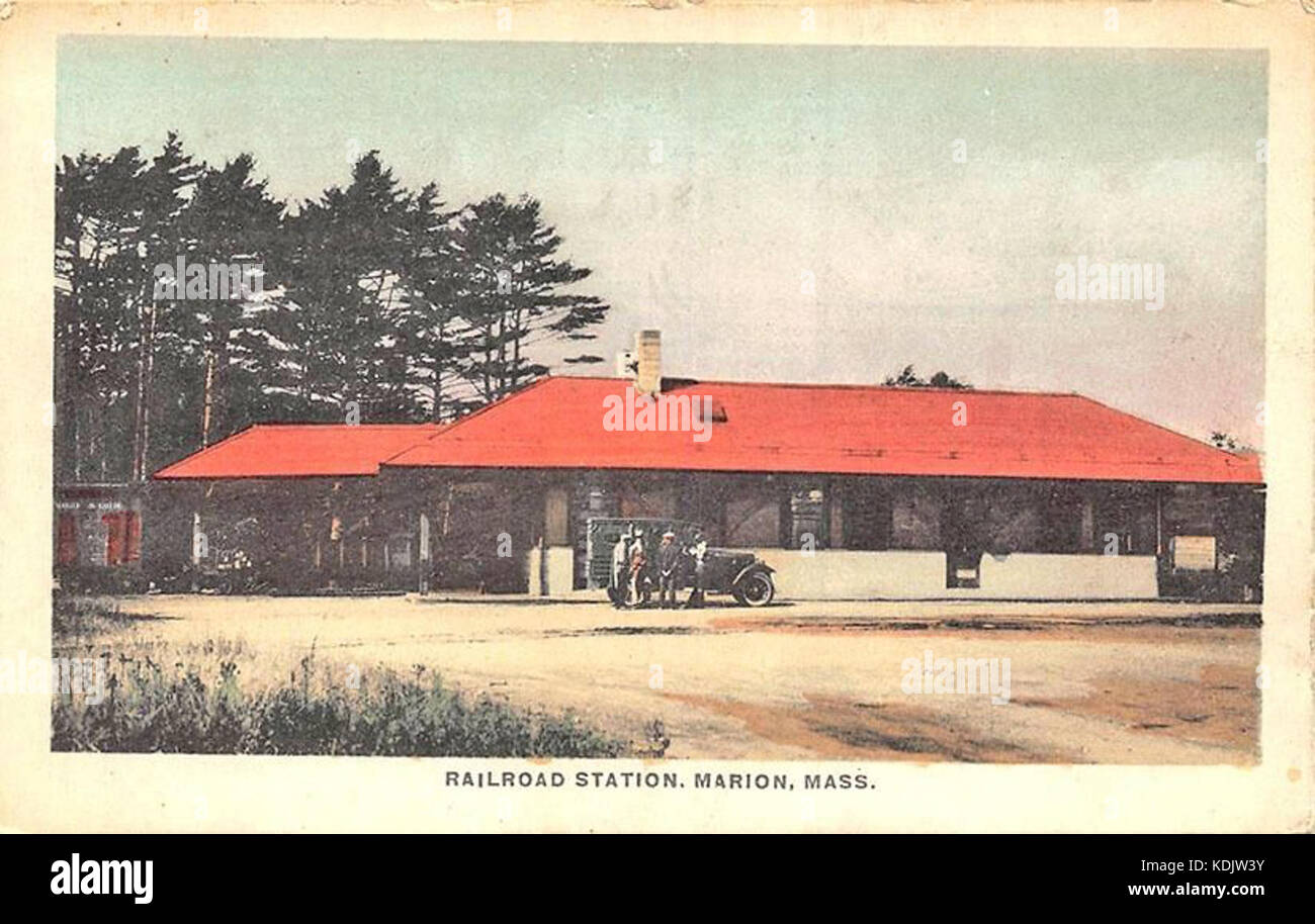 Marion station postcard Stock Photo - Alamy