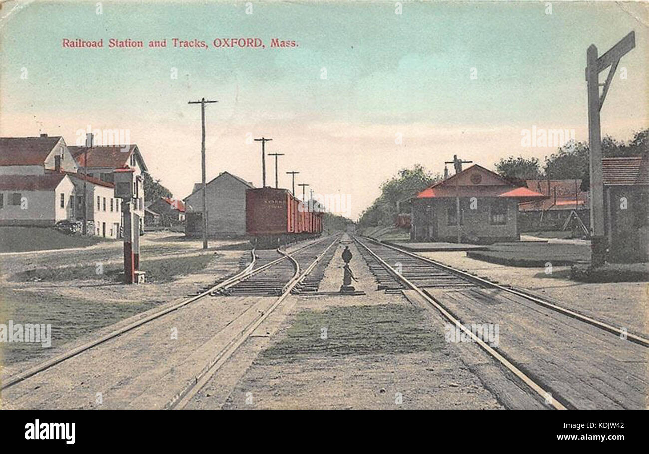 Oxford station 1908 postcard Stock Photo - Alamy