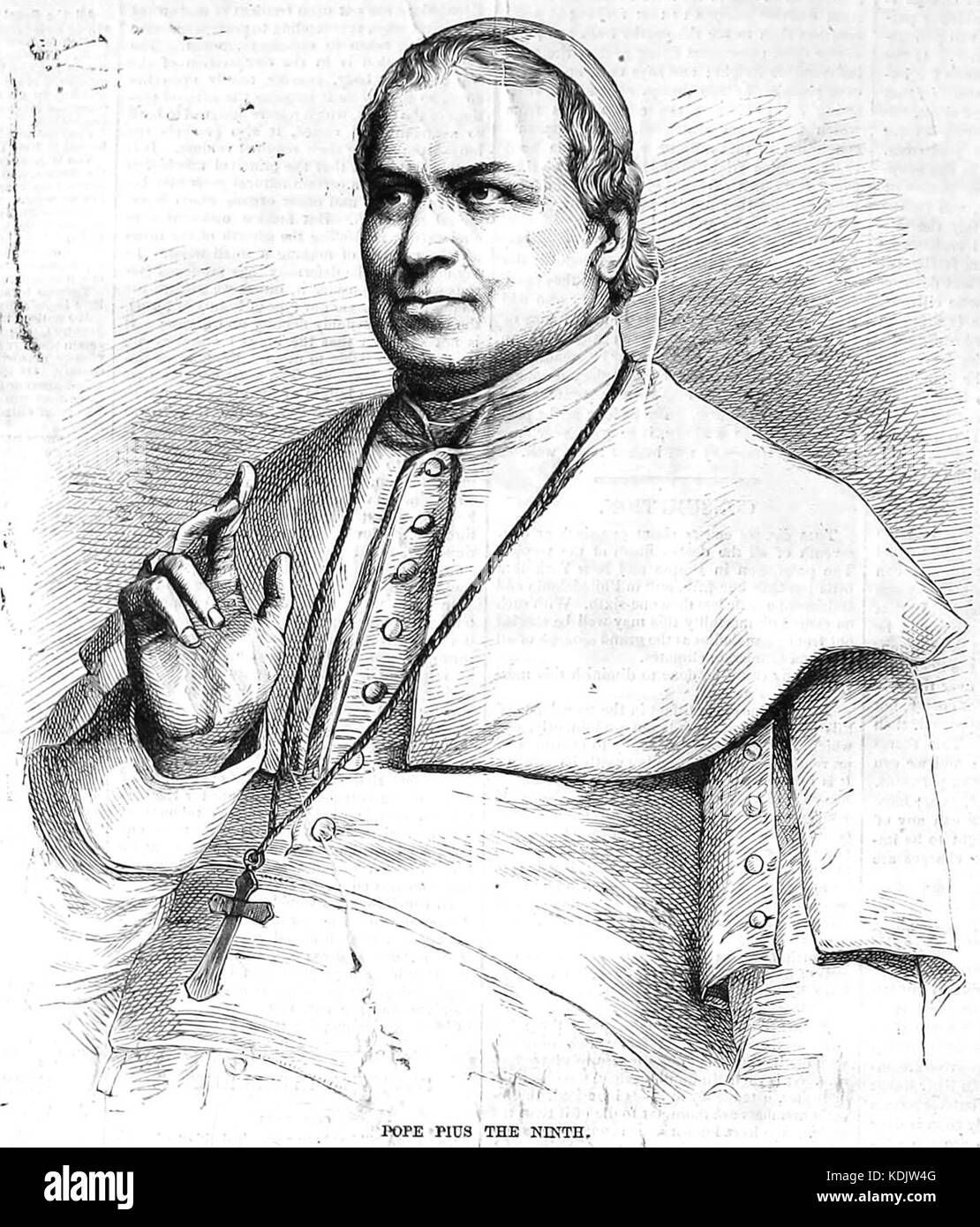 Pope Pius IX 1867 Harper's Weekly Stock Photo - Alamy