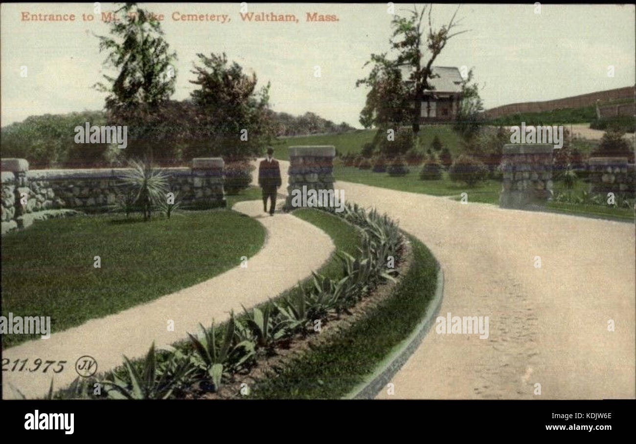 Mount Feake Cemetery and Riverview station postcard Stock Photo - Alamy