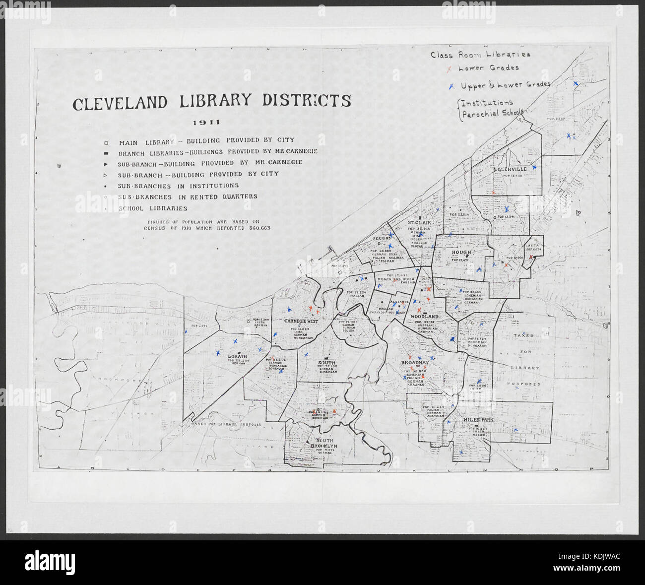 Cleveland map hi-res stock photography and images - Alamy