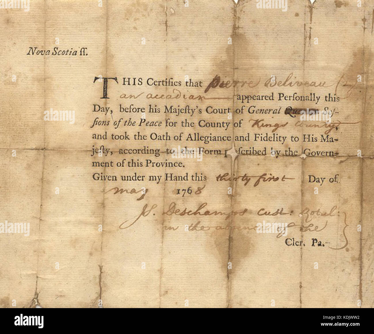 Oath of allegiance 1768 Stock Photo - Alamy