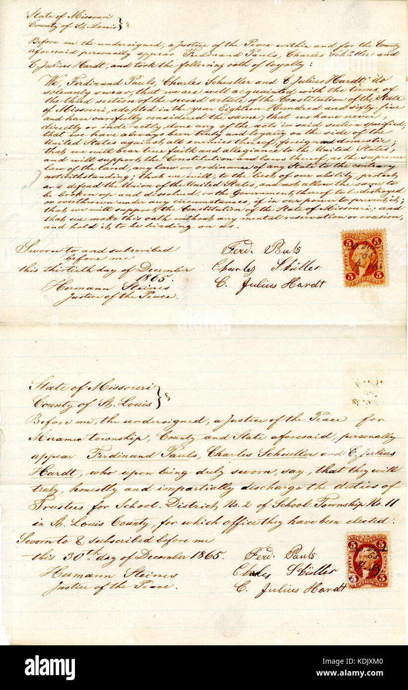 This document features the loyalty oath signed by Ferdinand Pauls ...
