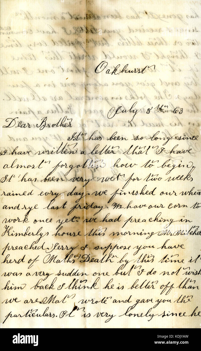 Letter signed R.T. Tallman (Tom Tallman), Oakhurst, to brother (Jerry ...