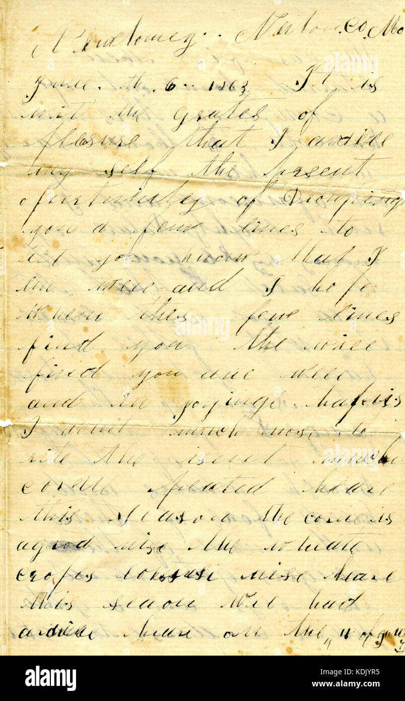 These letters from George Wolz, written in 1863, provide a personal ...