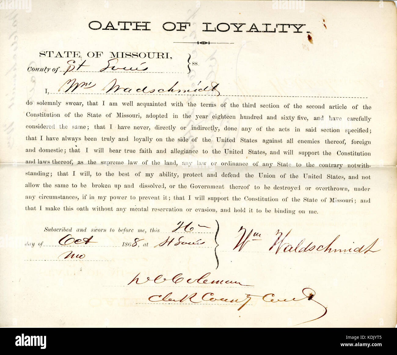 Loyalty oath records hi-res stock photography and images - Alamy