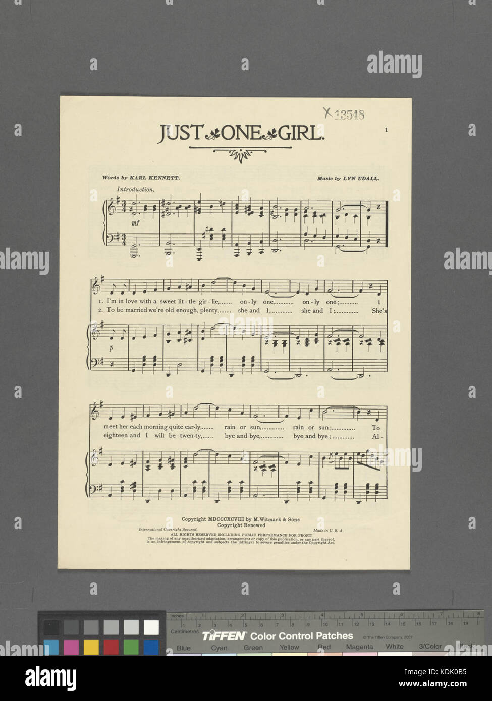 Just one girl (NYPL Hades 609893 1255751 Stock Photo - Alamy