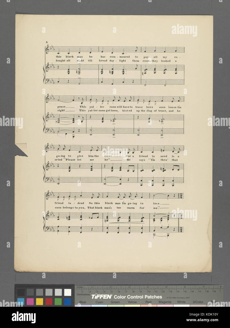 This image is a historical reference to a racial statement from the ...