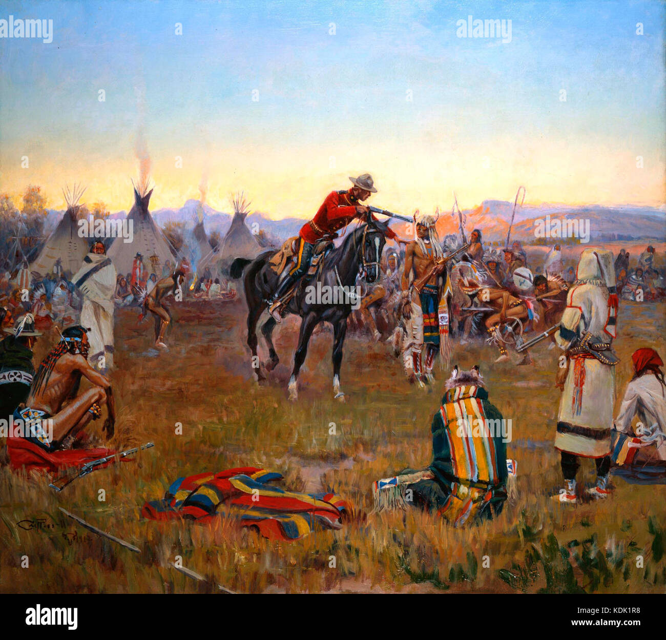 Single Handed, Charles Marion Russell 1912 Stock Photo - Alamy