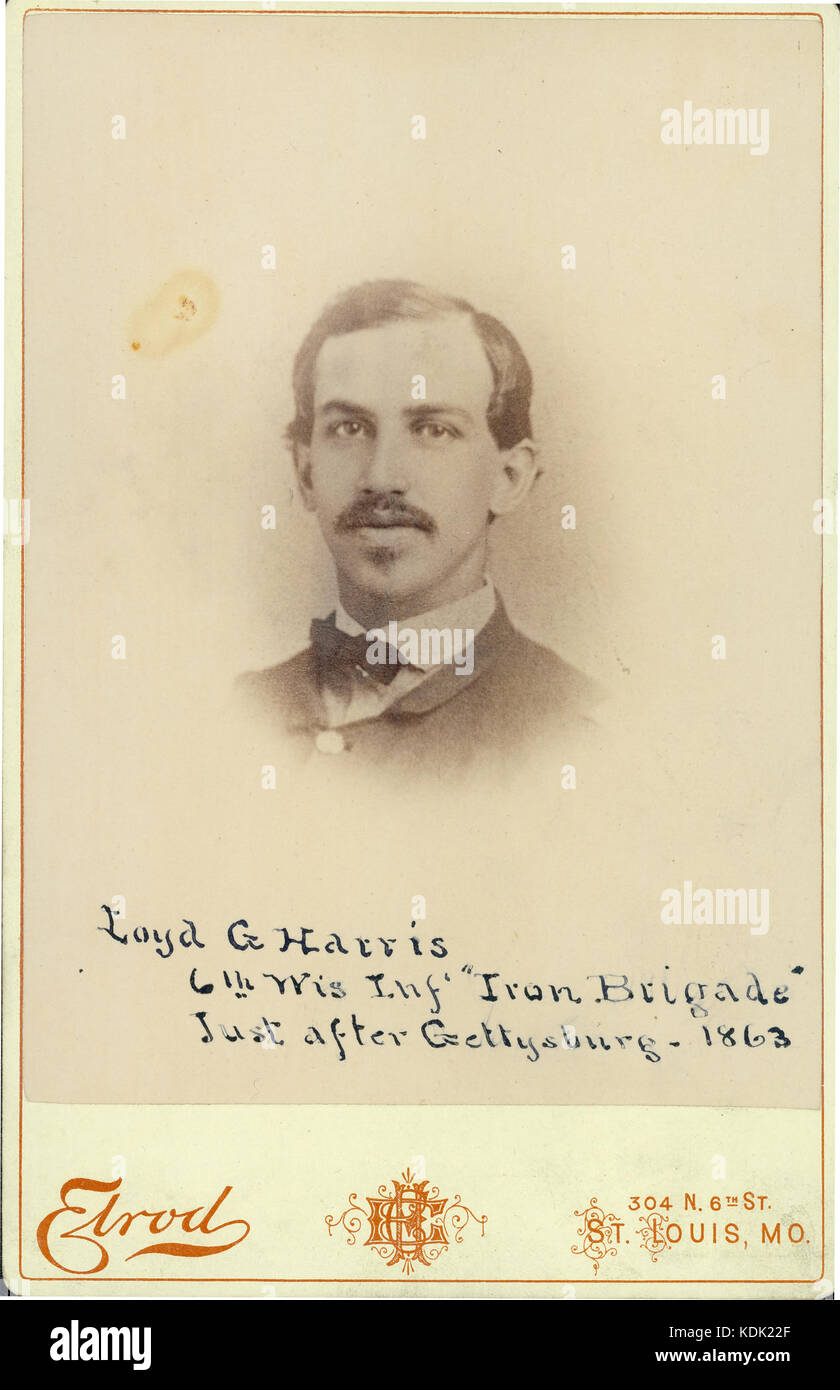 Lloyd G. Harris, 1st Lieutenant, 6th Wisconsin Infantry, 2nd Lieutenant ...