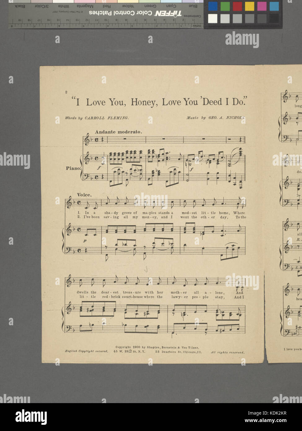 A phrase from a song or a personal letter expressing affection. The ...