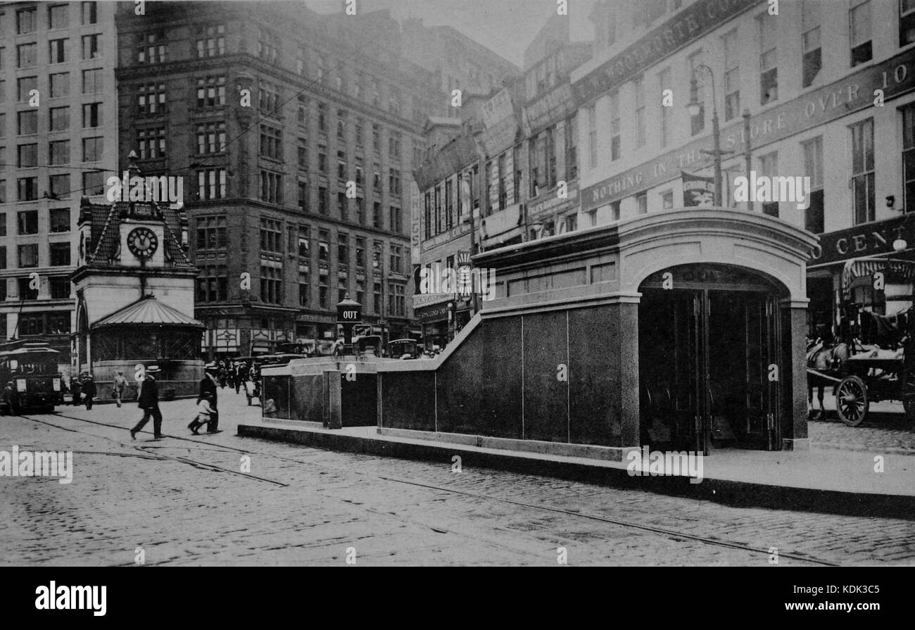 Scollay Under headhouse, 1916 Stock Photo - Alamy
