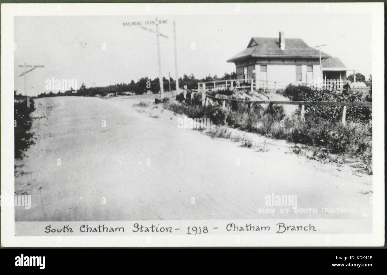 South Chatham station 1918 postcard Stock Photo - Alamy