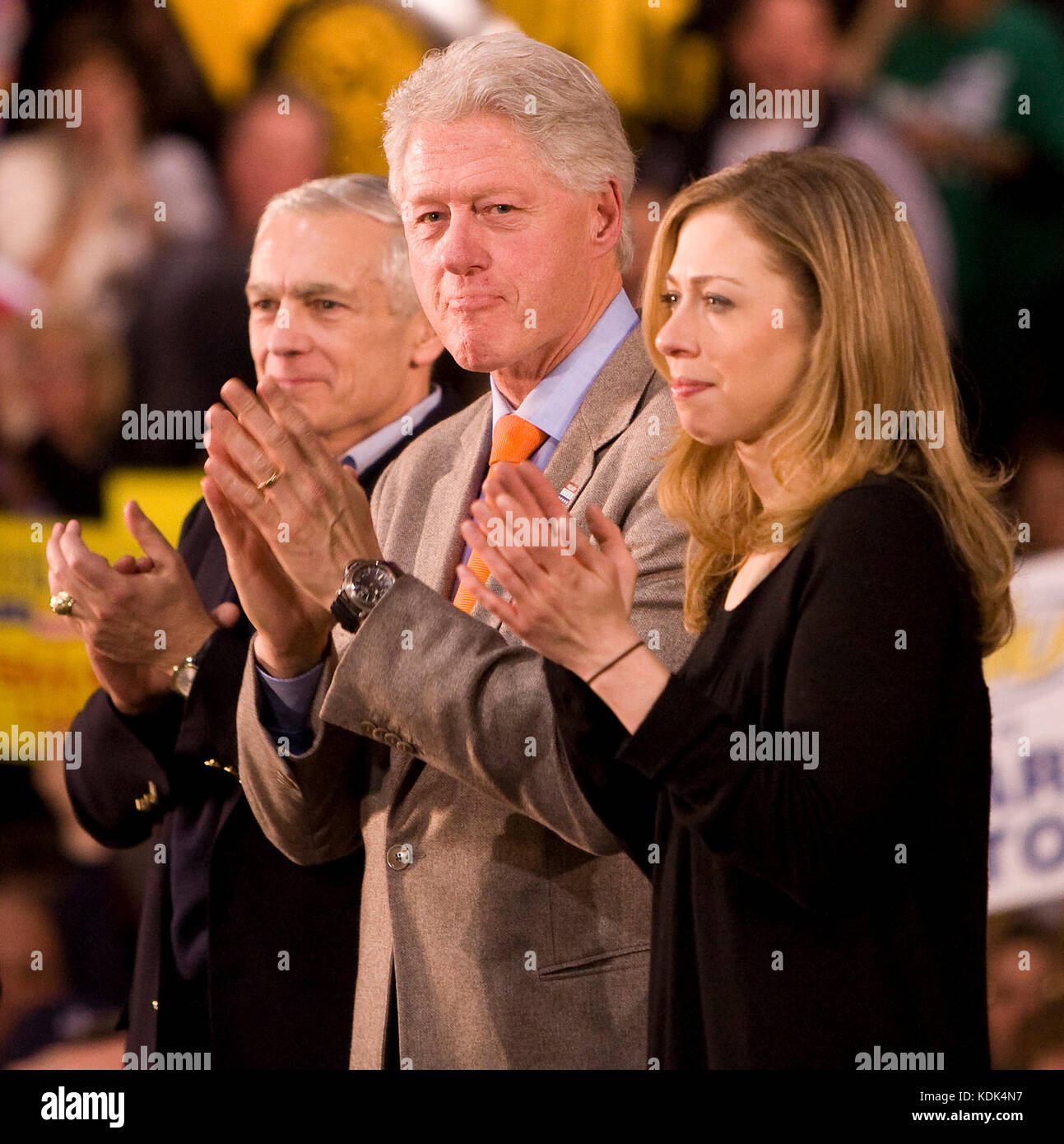 General Wesley Clark, President Bill Clinton and Chelsea Clinton ...
