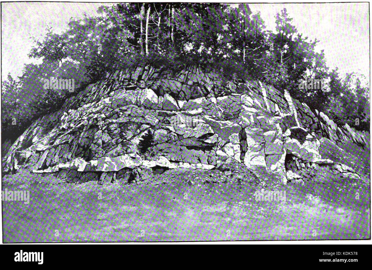 Pegmatite Dikes Orange Grove PlateXXVIII Keyes 1895 Stock Photo - Alamy