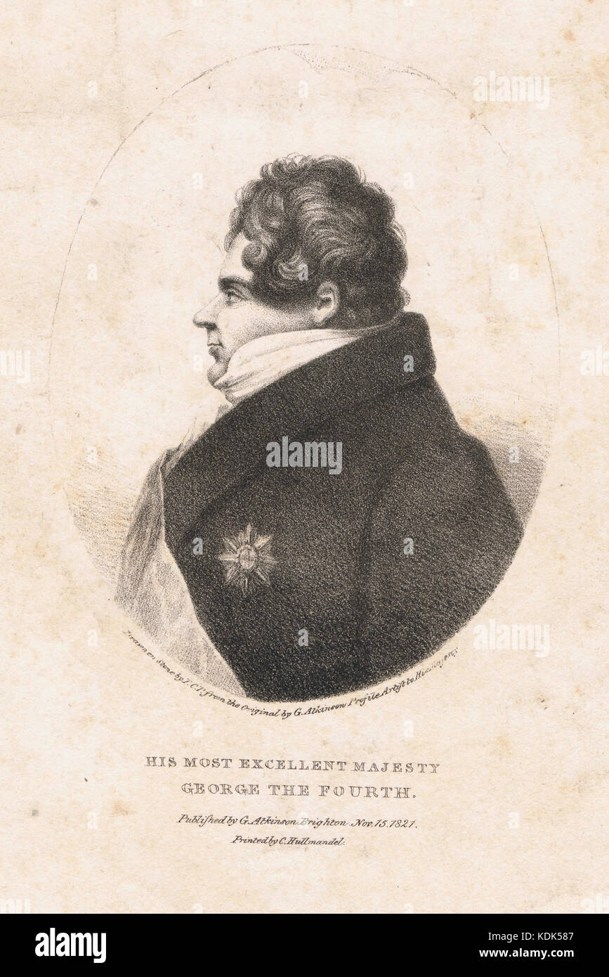 His Most Excellent Majesty George the Fourth, lithograph by T.C.P ...