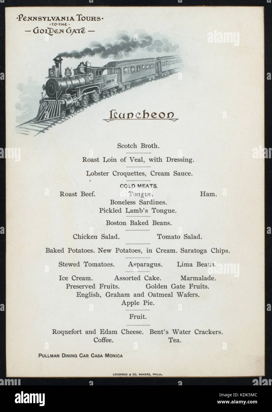This image captures a luncheon event held aboard a Pullman dining car ...